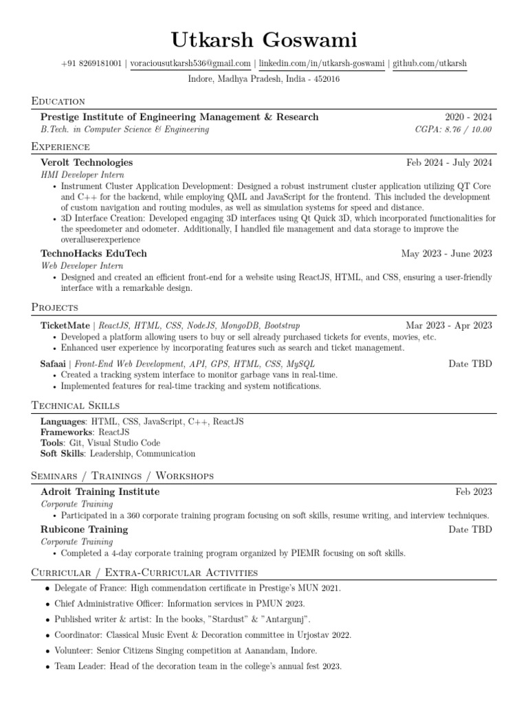 Andrew Resume Workshop | PDF