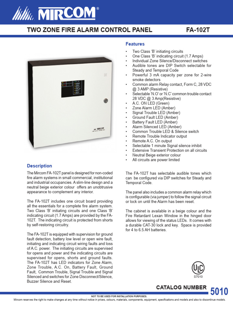 FA-102T - Two Zone | PDF