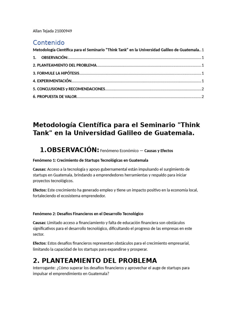 Metodología Científica Think Tank | PDF | Empresa de inicio | Negocios