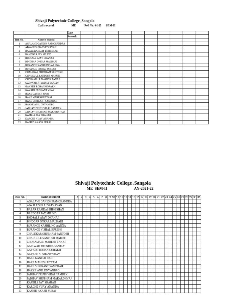 Call Record ME-1-23 | PDF