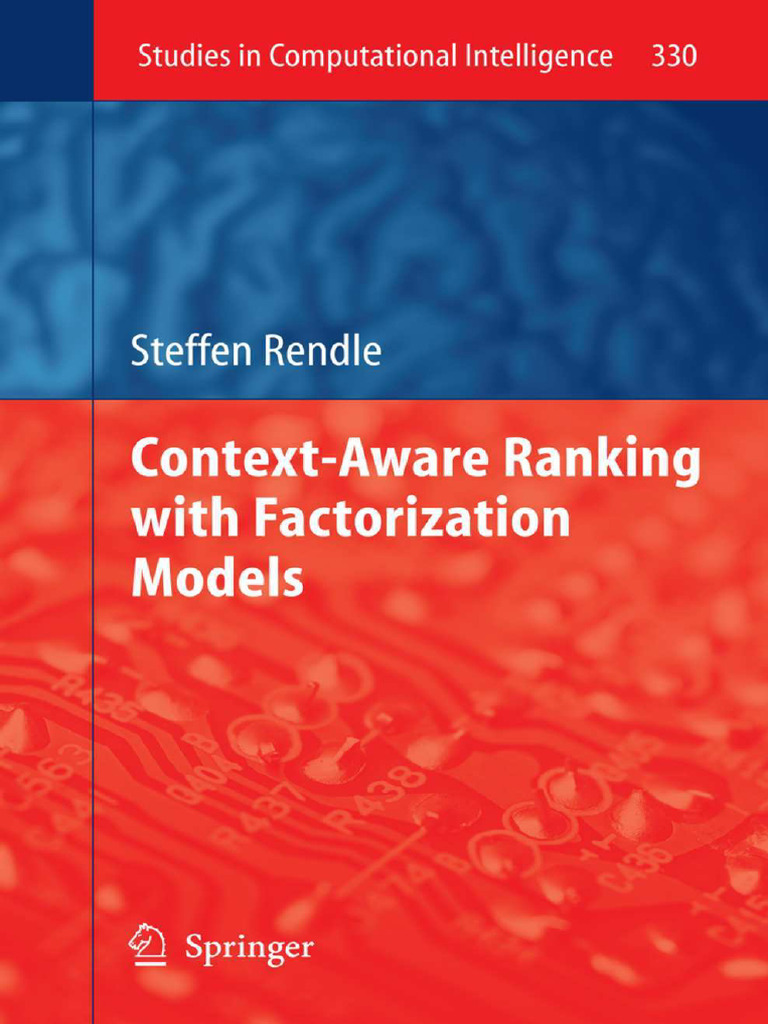 Steffen Rendle - Context-Aware Ranking With Factorization Models | PDF