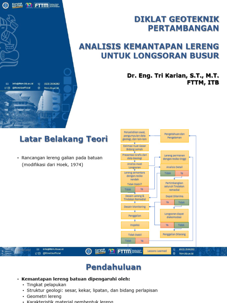 Analisis Kemantapan Lereng Untuk Longsoran Busur | PDF