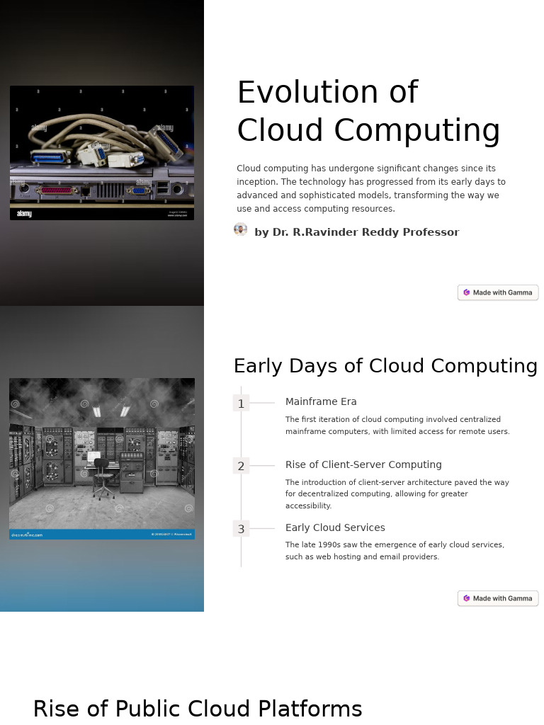 Evolution of Cloud Computing | PDF
