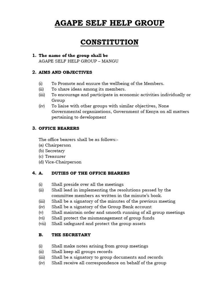 Agape Self Help Group | PDF