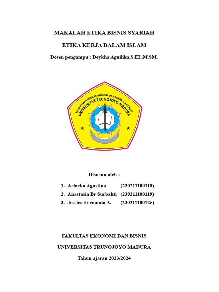 Makalah Etika Bisnis Syariah-1 | PDF