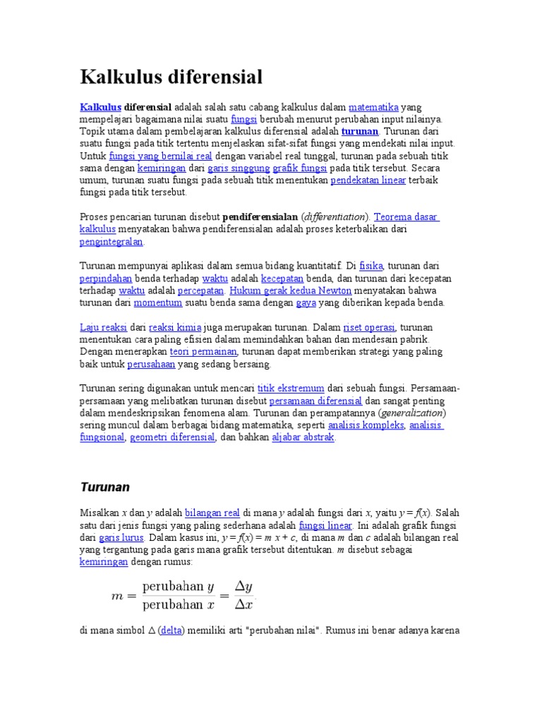 Kalkulus Diferensial | PDF