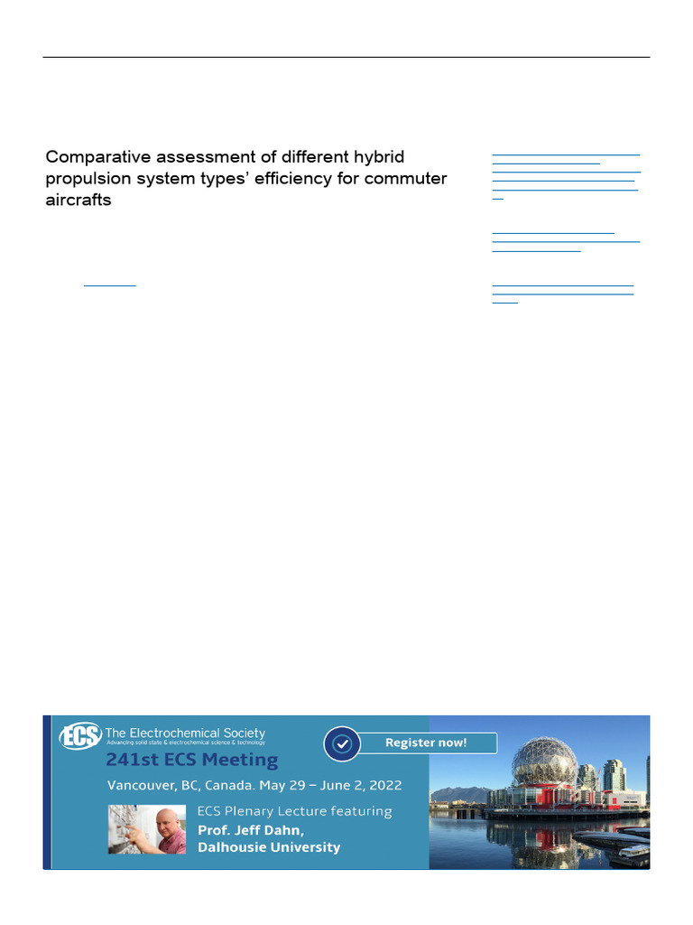 Comparative Assessment of Different Hybrid Propulsion System Types ...