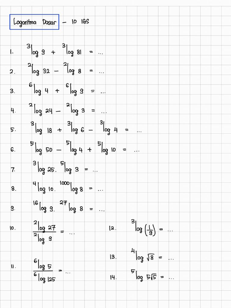 Logaritma Dasar 2 230825 223628 1 Pdf