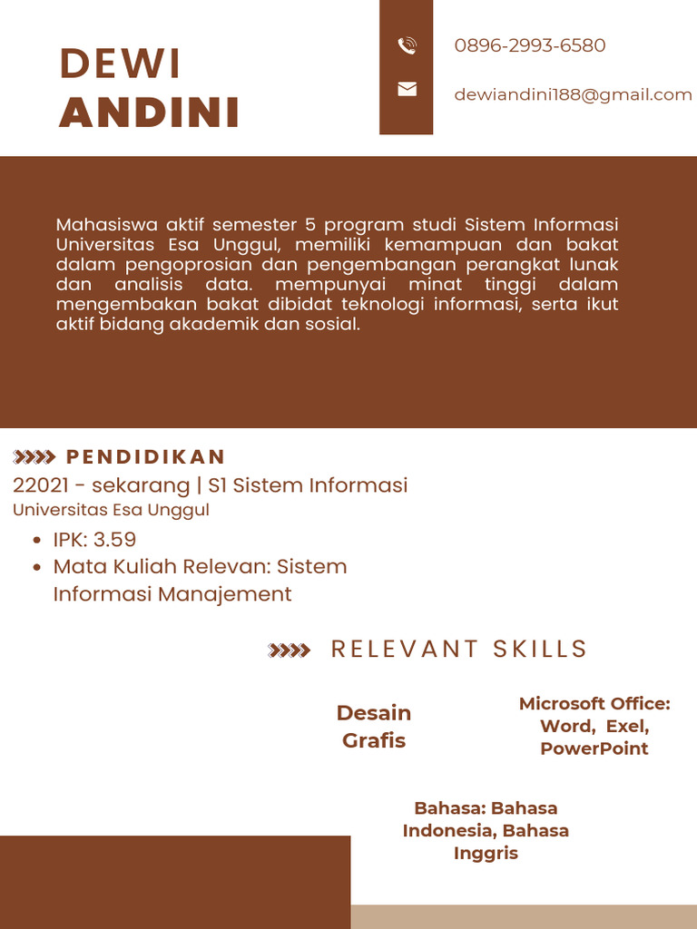 CV Dewi Andini | PDF