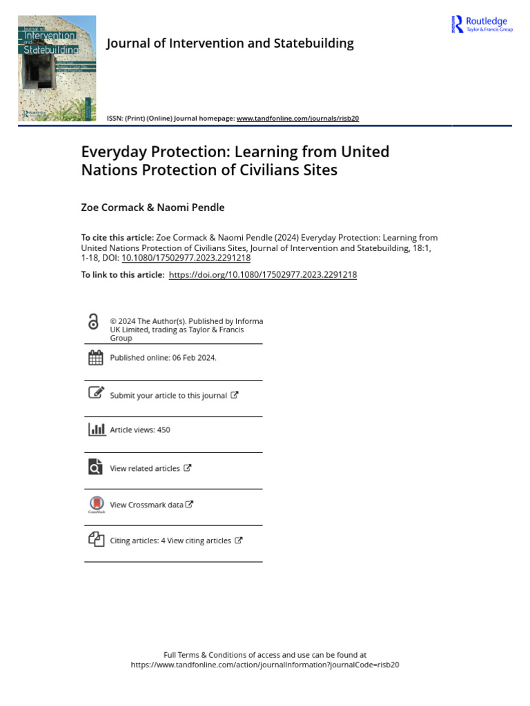 Everyday Protection Learning From United Nations Protection of ...