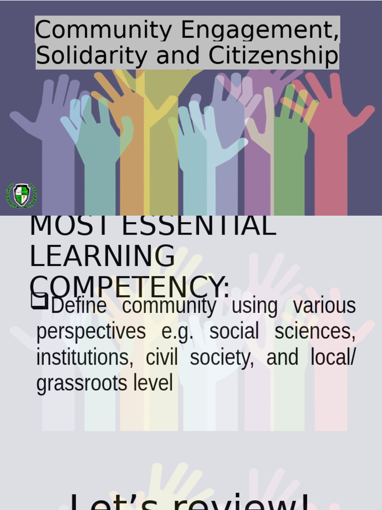 Cesc Q1 Lesson 3 Perspectives of Community | PDF
