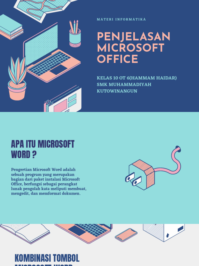 Biru Elemen & Mockup Isometrik Teknologi Dalam Pendidikan Presentasi ...