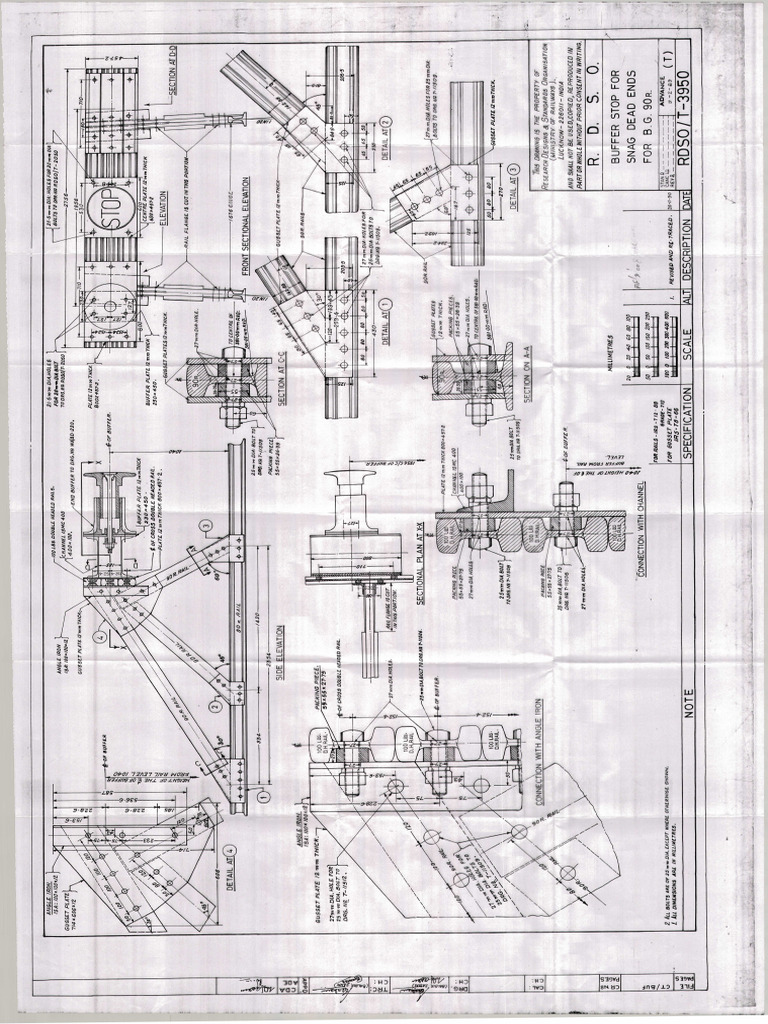 Buffer Stop For Dead End RDSO T 3950 | PDF