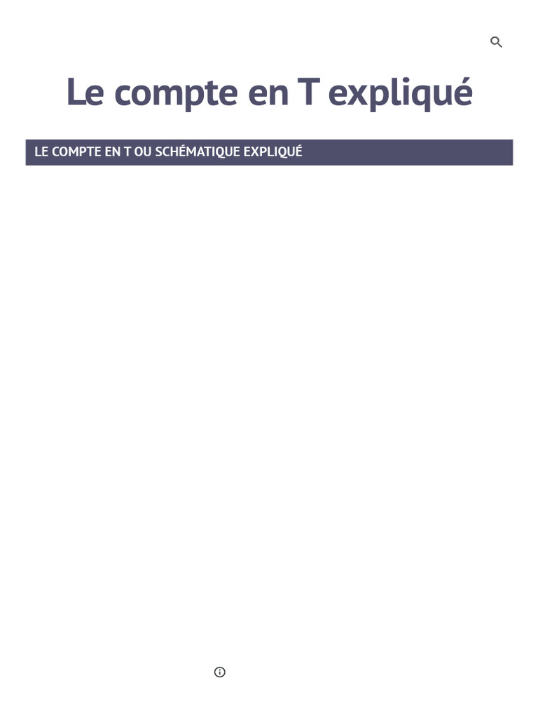 Compta Écritures - Le Compte en T Expliqué | PDF