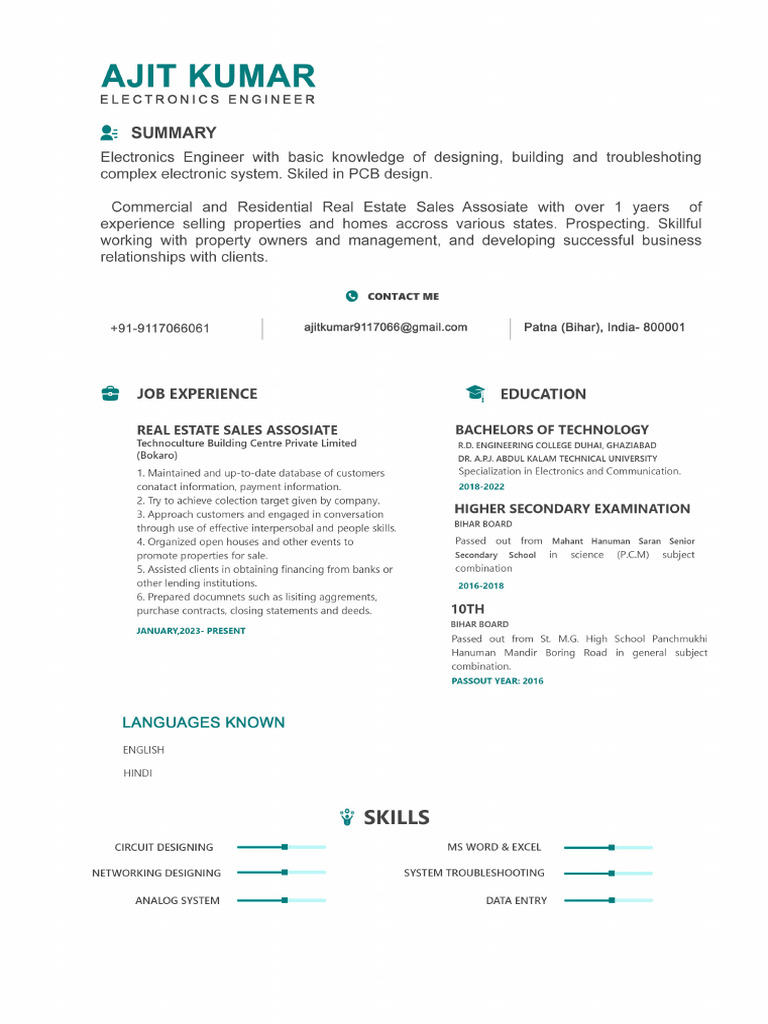 Ajit Kumar Cv | PDF