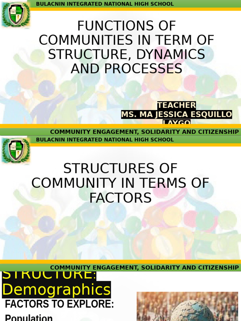 Cesc q1 Lesson 4 Functions of Communities in Term of Structure | PDF