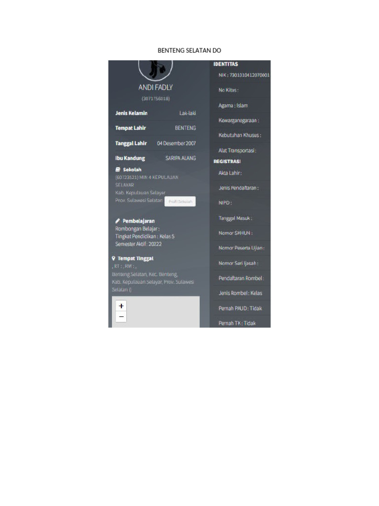 Data Ats Do, LTM, BPB Benteng Selatan | PDF