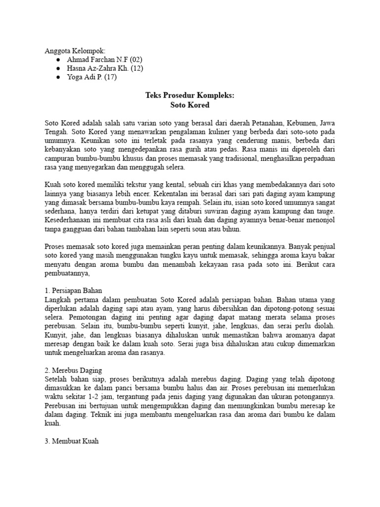 Teks Prosedur Kompleks-Farchan (02) - Hasna (12) - Yoga | PDF