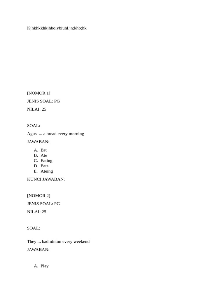 SAT Inggris Kelas 11 TKR Dan TSM | PDF