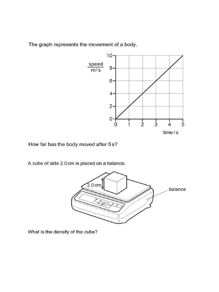 #2_q_Physics Practise Sheet for Grade 9 (all units) | PDF