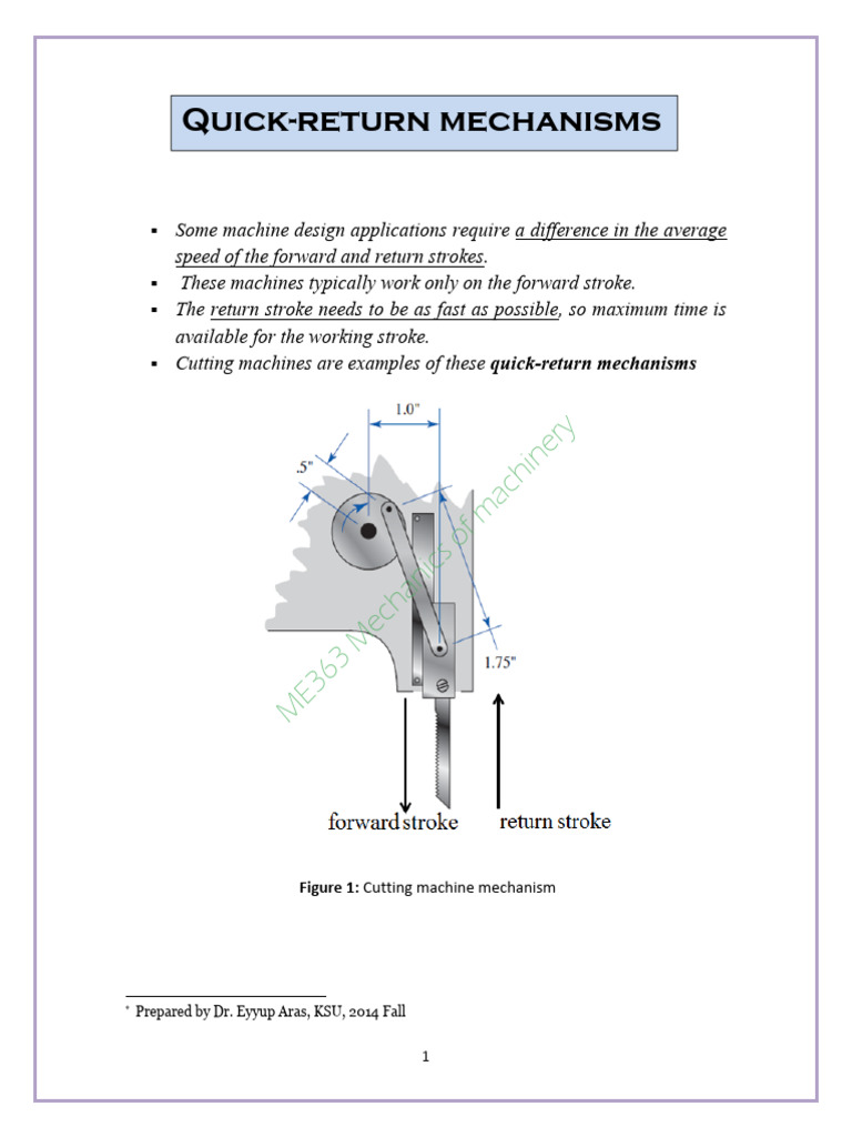 11-Quick-return mechanisms | PDF
