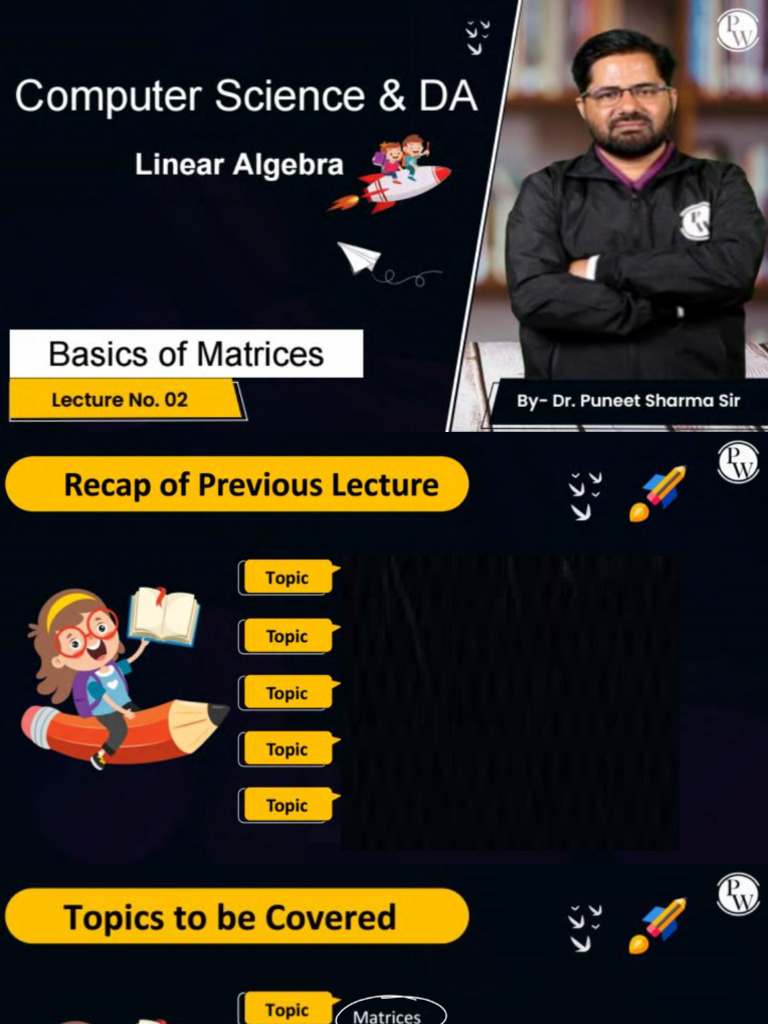 Basics of Matrices 02 - Class Notes | PDF