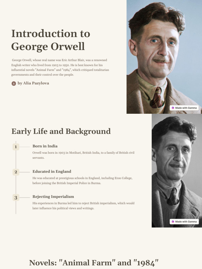 Introduction To George Orwell | PDF | George Orwell | History