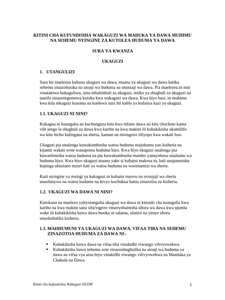 Guidelines For Training Addo Inspectors - Swahili | PDF