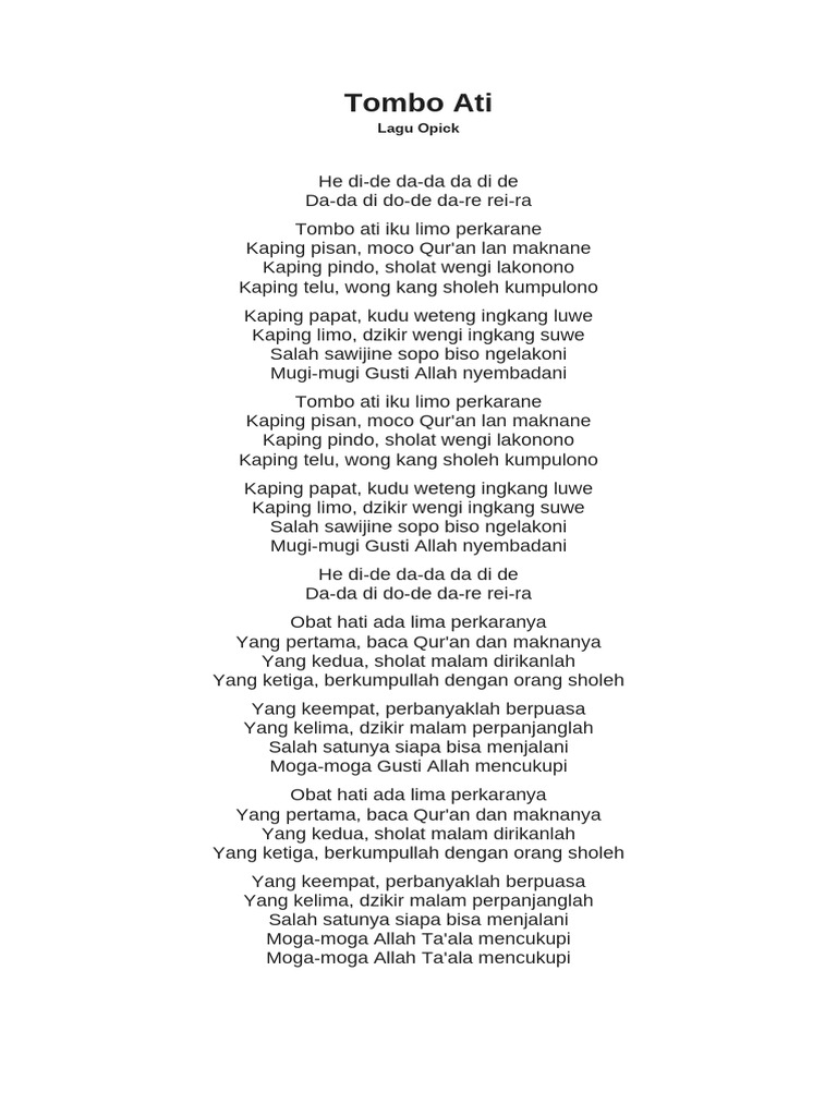 Tombo Ati | PDF