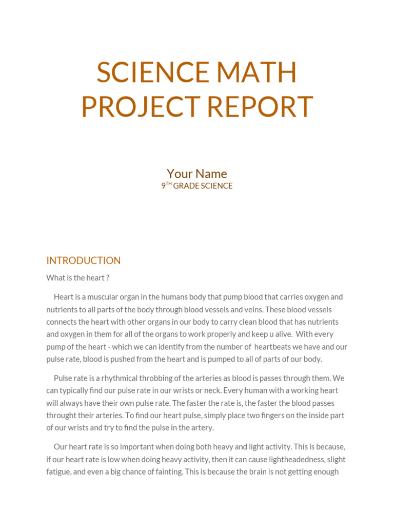 Science Math Project Report - Karina Budiman 9C | PDF