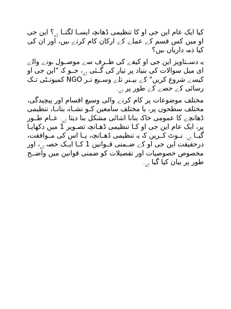 Organizational Structure of An NGO | PDF