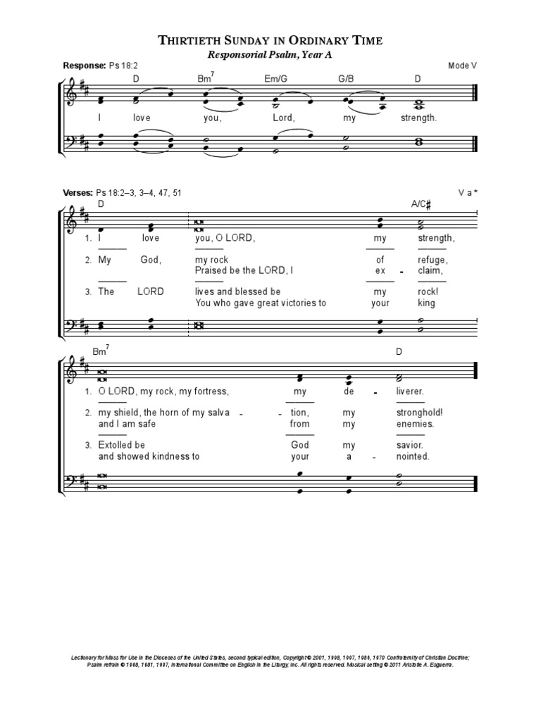 Modal Responsorial Psalms - 30th Sunday in Ordinary Time Years ABC ...