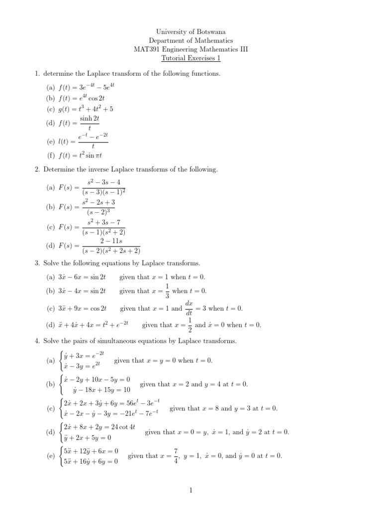Engineering Mathematics 3 | PDF | Complex Analysis | Differential Equations