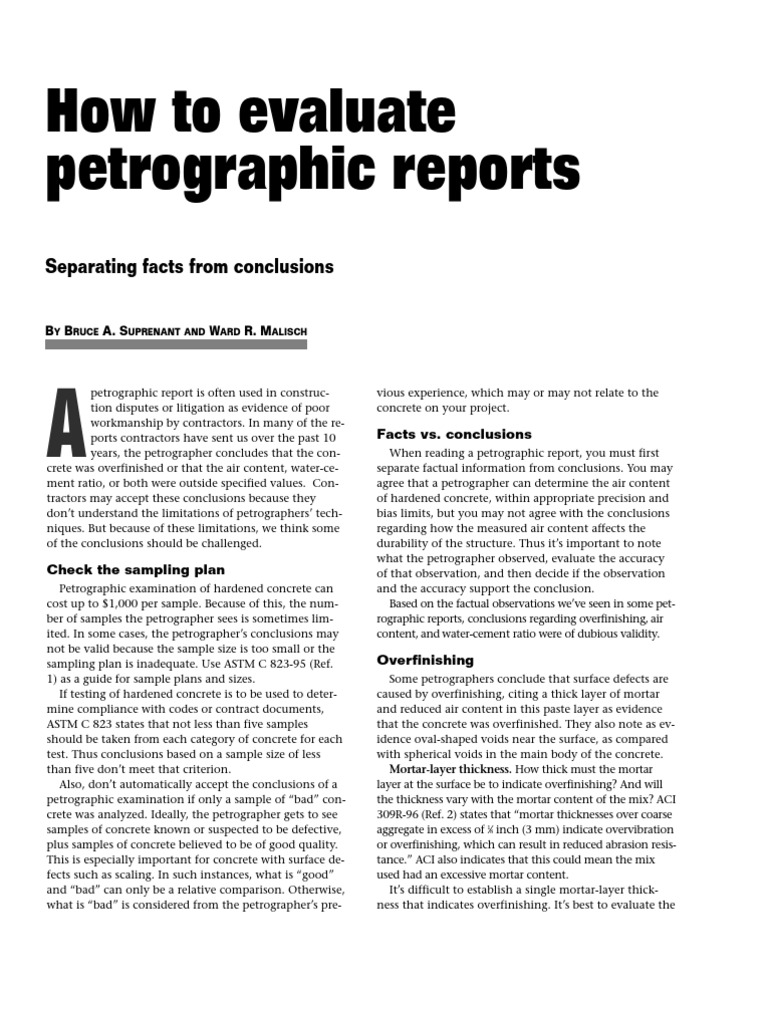 When To Challenge Petrographic Reports - tcm45-347346 | PDF | Accuracy ...