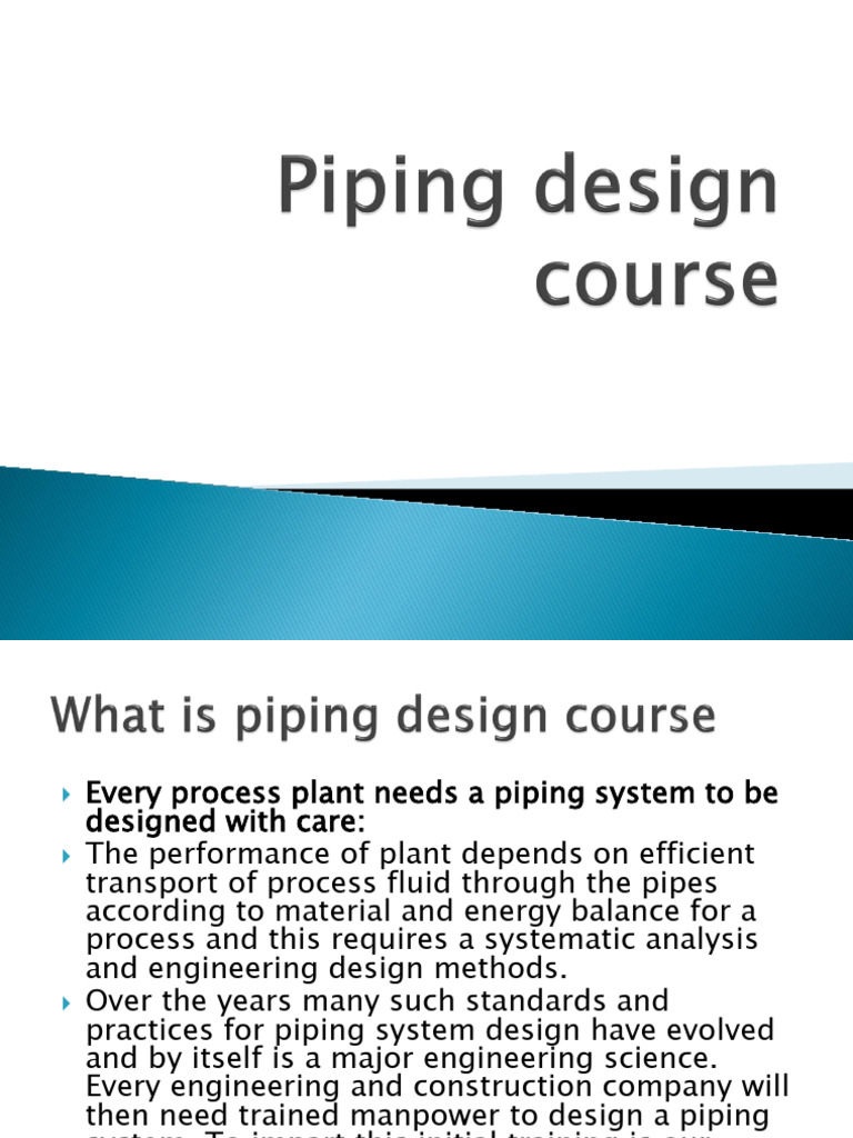 Piping Design Course - in PDF | PDF