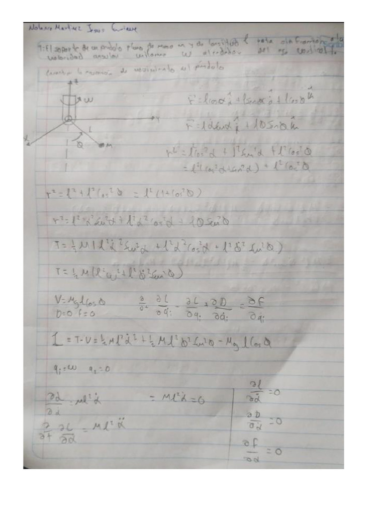 Tarea. Ejercicios Lagrange | PDF