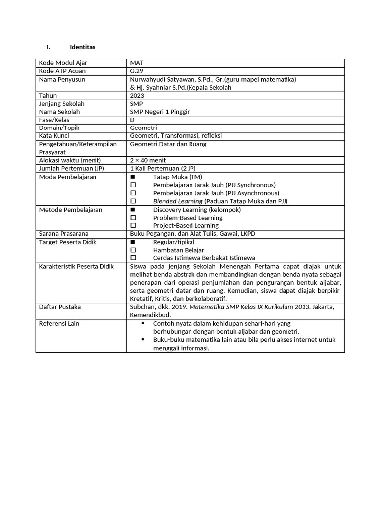 Modul Refleksi | PDF