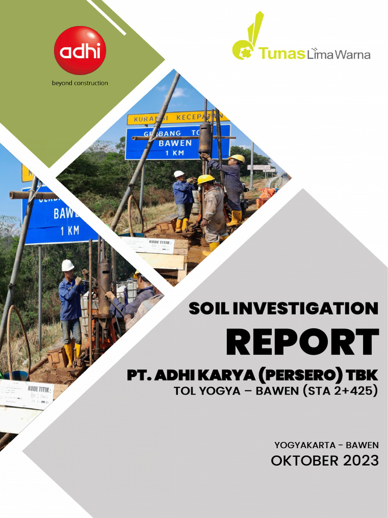 00. Final Report Soil Investigation Tol Jogja-Bawen Seksi 1 - REV | PDF