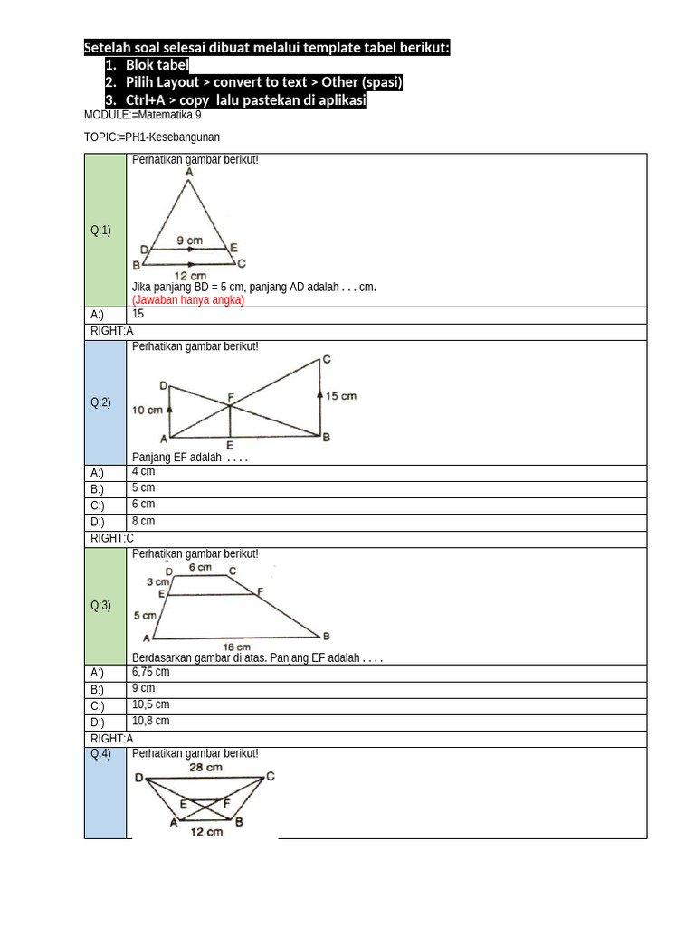 MTK9 PH1 Kesebangunan | PDF