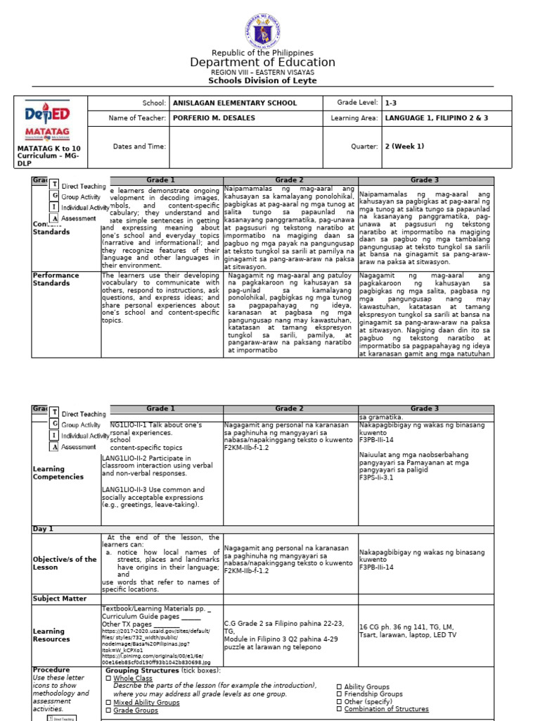 MG-DLP Language 123 q2w1 | PDF