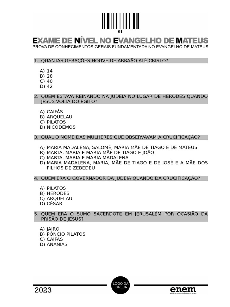 Prova Do Enem Modelo Finalizado Externo | PDF
