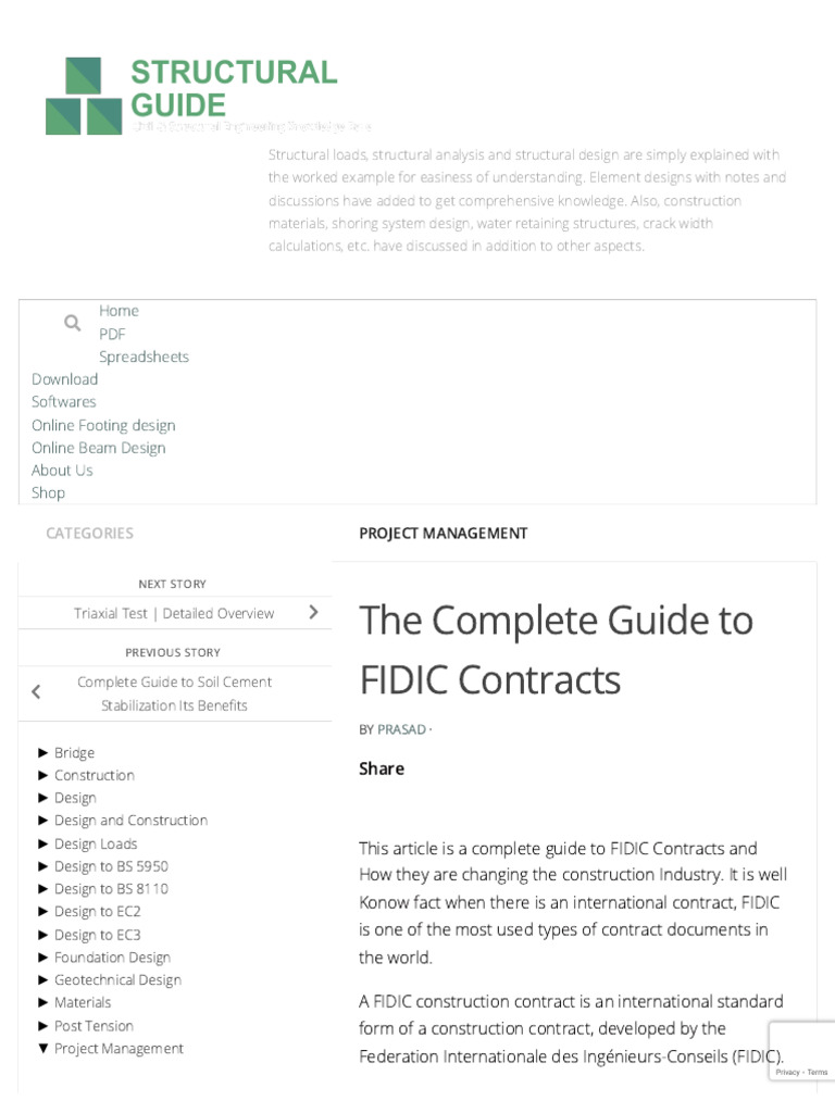 The Complete Guide To FIDIC Contracts - BY Structural Guide | PDF