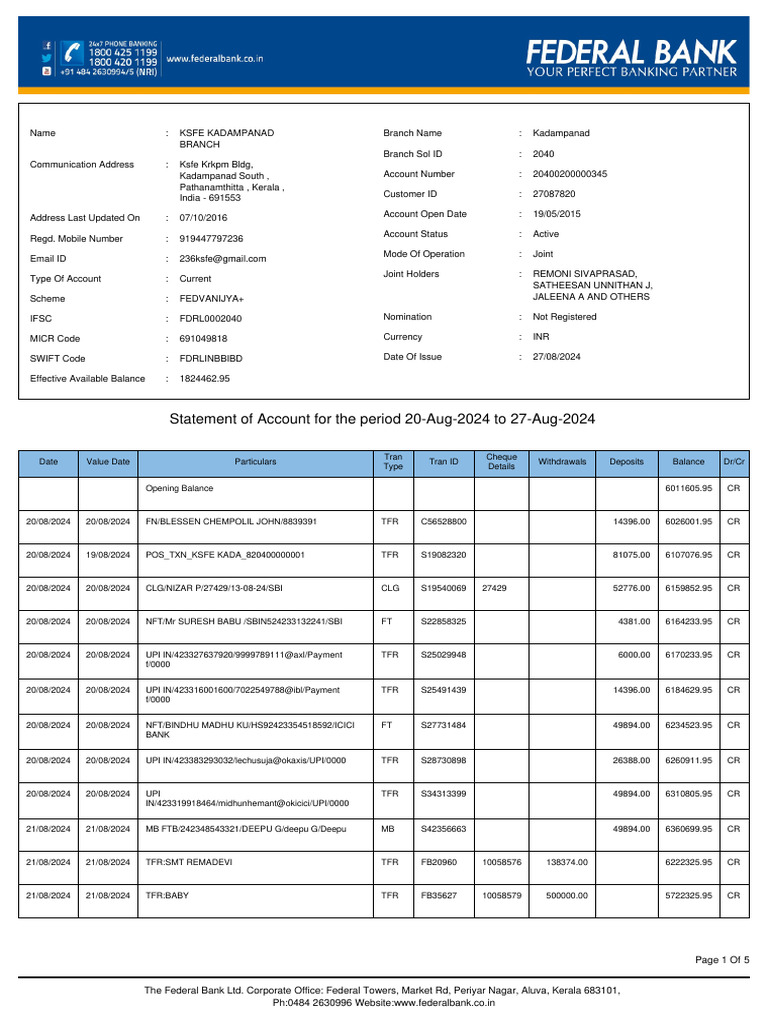 Account Statement | PDF
