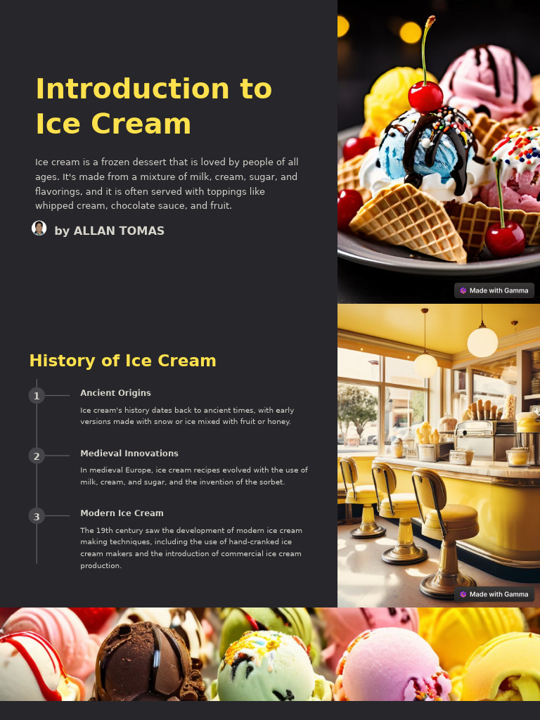 Introduction To Ice Cream | PDF | Ice Cream | Desserts