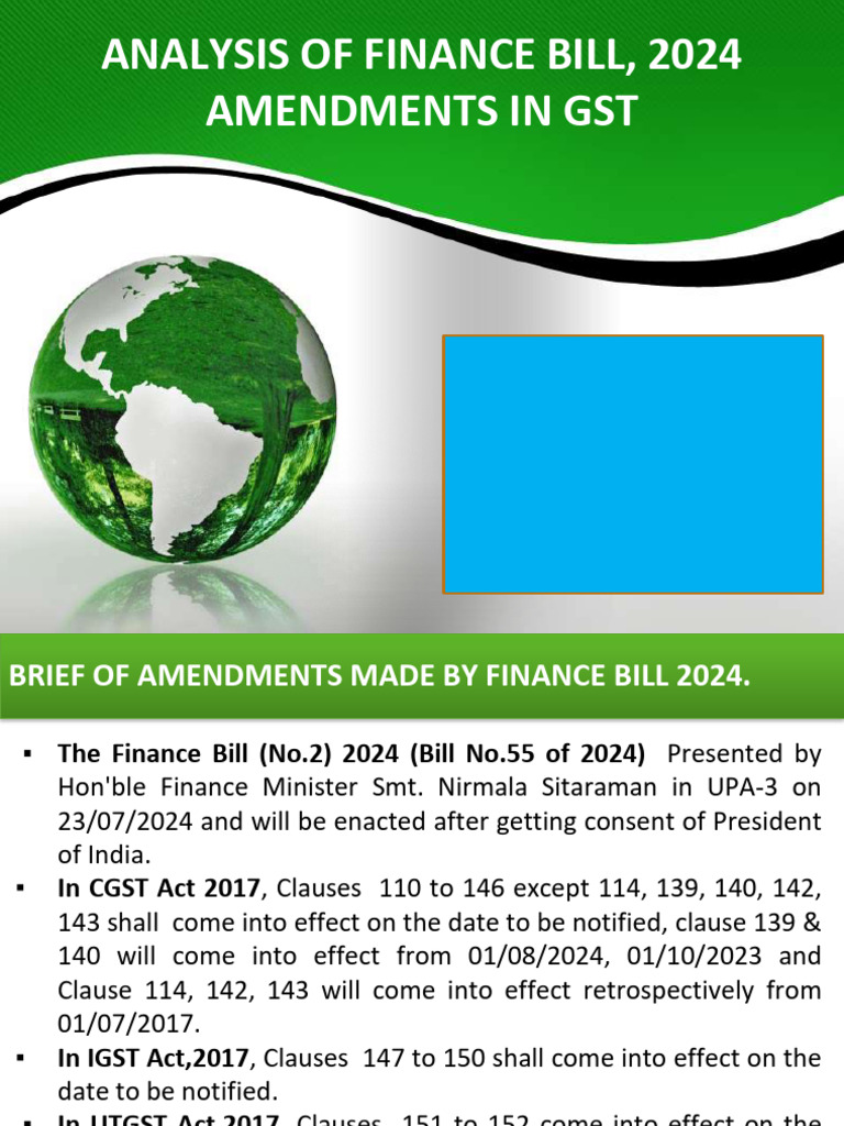 Finance Bill 2024 GST | PDF