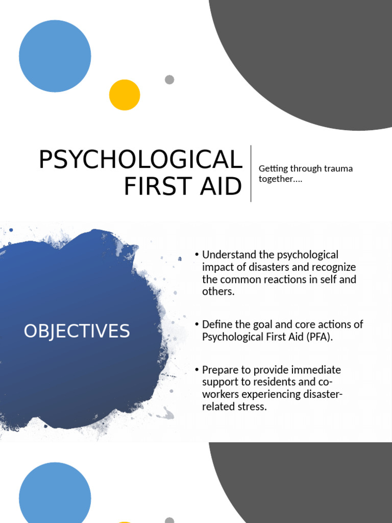 Psych First Aid | PDF