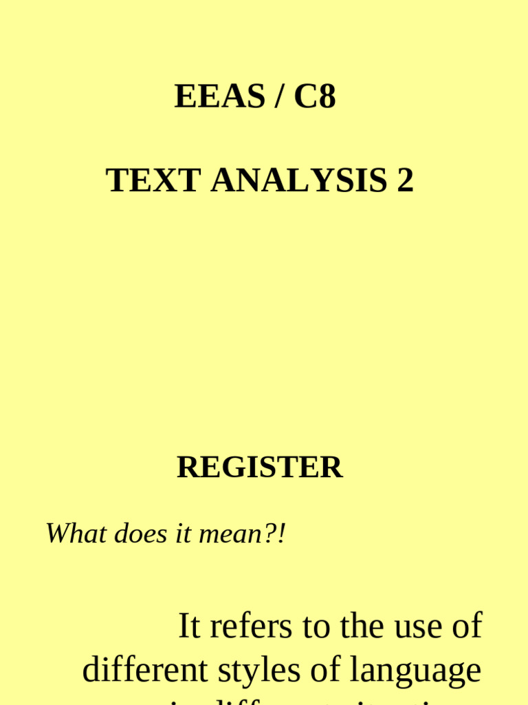 EEAS C8 Text Analysis2 | PDF