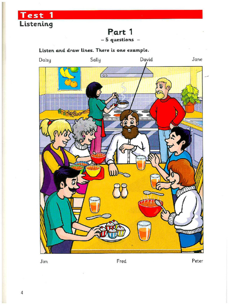 Movers Authentic 1 - Test 1 | PDF