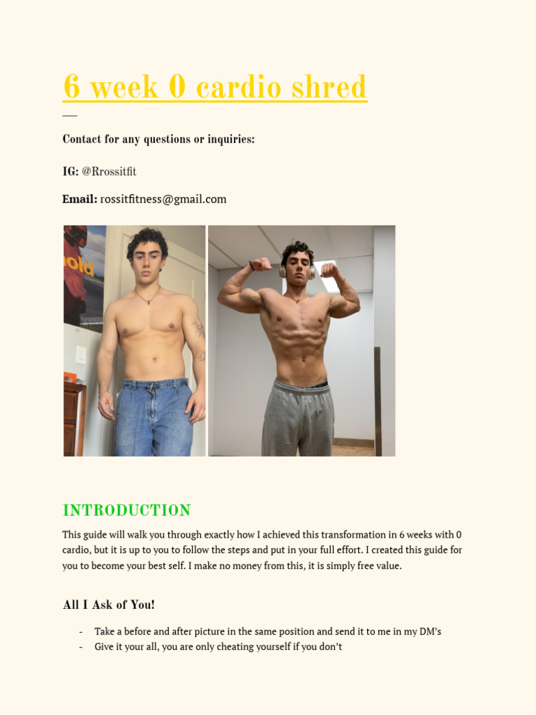 6 Week Shred Guide | PDF