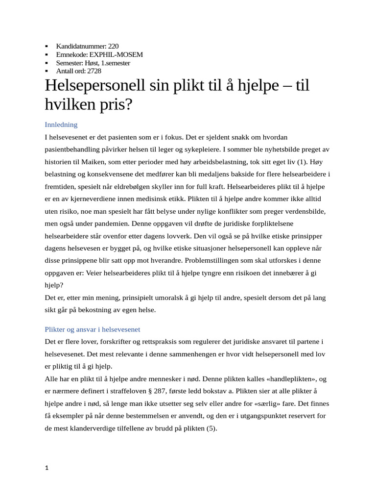 EXPHIL - Seminaroppgaven, Oppgave 11 | PDF